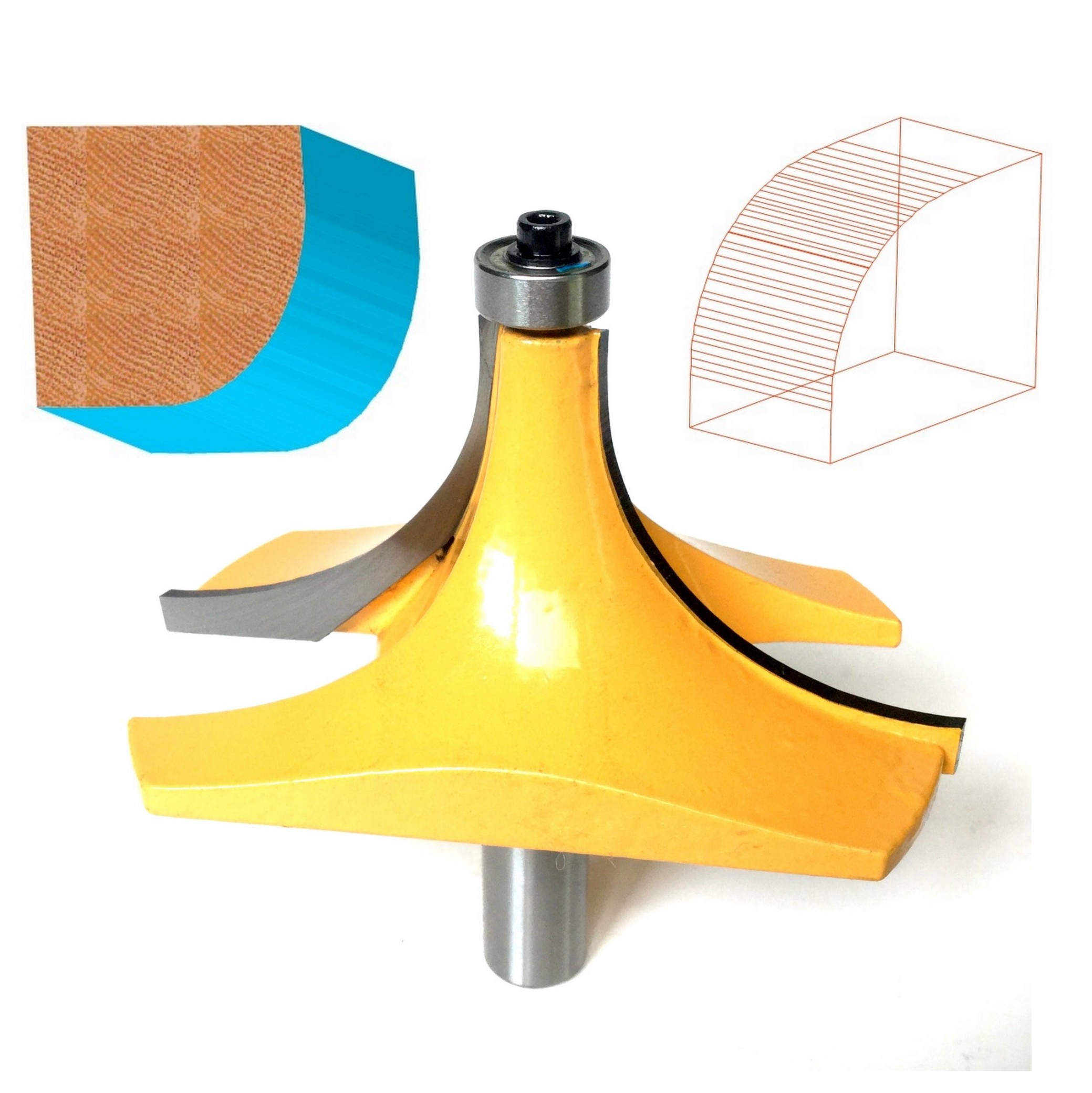 1pc 1/2" SH 1-1/4" Rad. Round Over Router Bit sct-888 | eBay