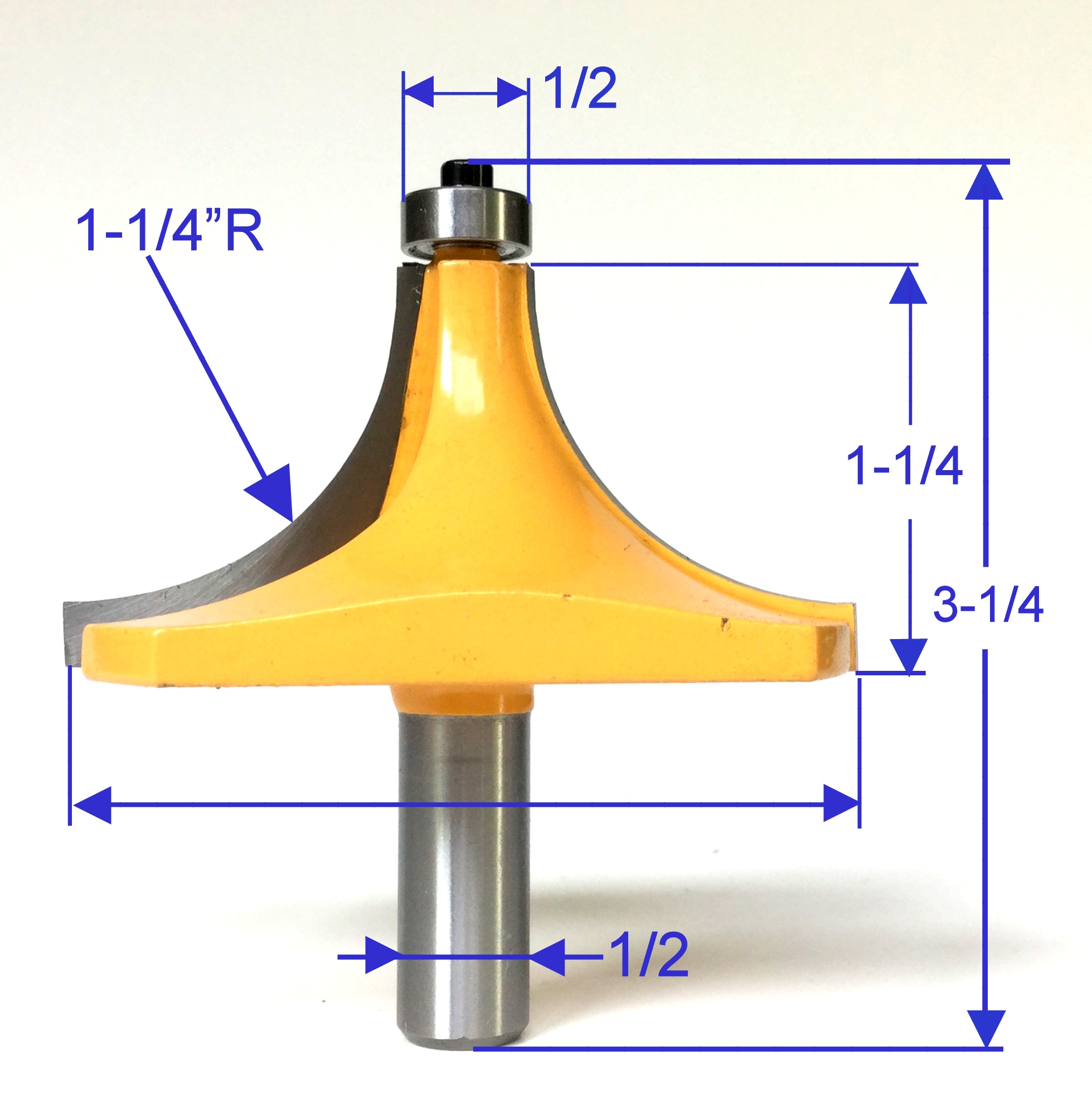 1pc 1/2" SH 1-1/4" Rad. Round Over Router Bit sct-888 | eBay