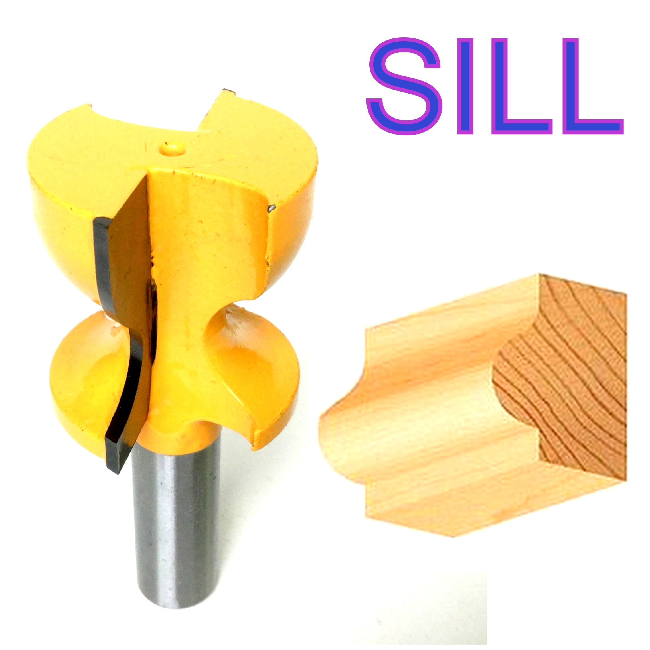 1 pc 1/2" SH Window Sill, Stool Molding & Door Pull Edge Router Bit sct ...