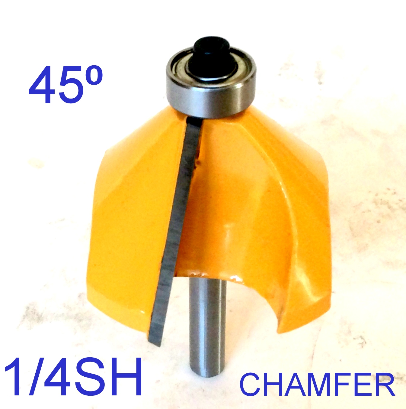 1 PC 1/4" Shank 0.707" Cutting Depth 45° Chamfer Router Bit S ...