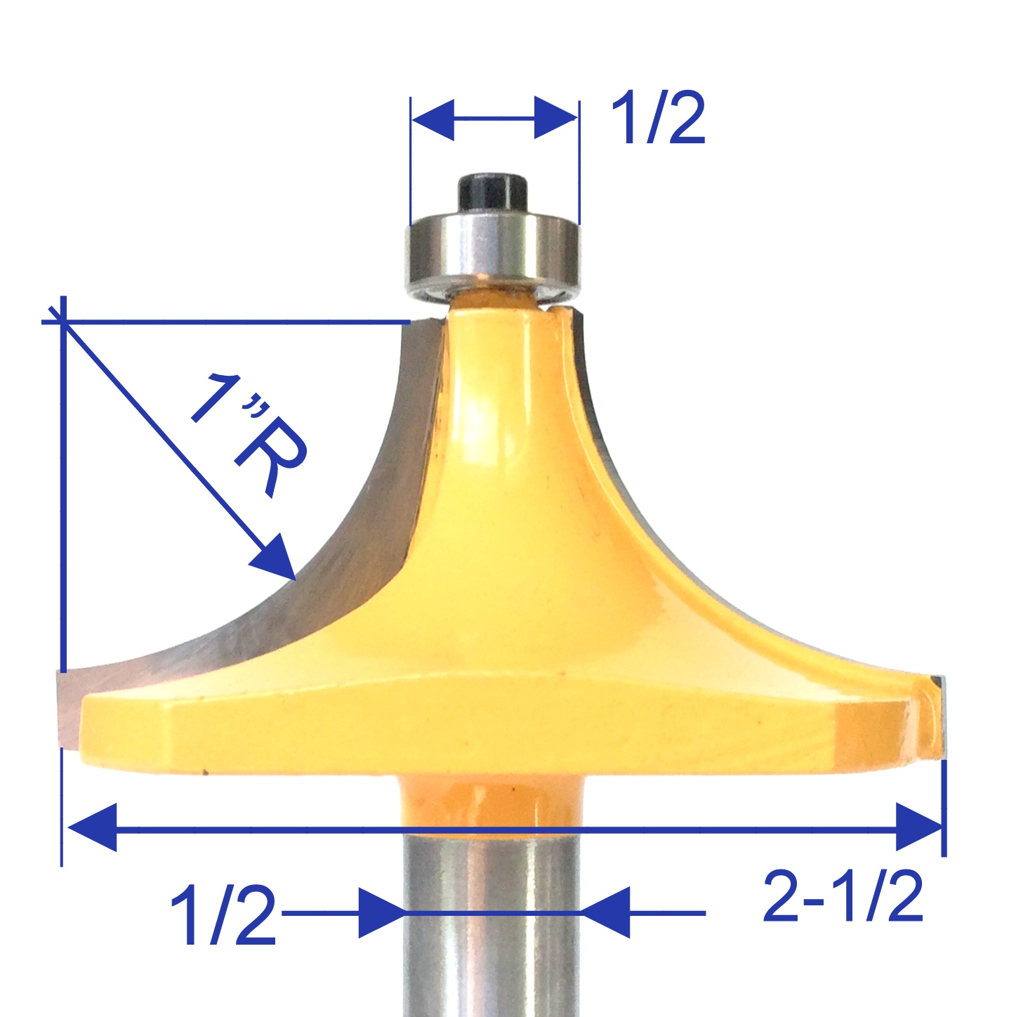 1pc 1/2" Shank 1" Radius Round Over Router Bit S 7426923962387 | eBay