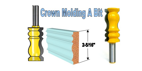 1 PC 1/2" SH 2-5/16" Long Crown Molding A Router Bit S 7426923962363 | eBay