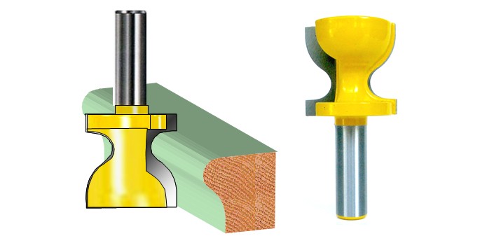 1 pc 1/2" SH Window Sill, Stool Molding & Door Pull Edge Router Bit sct ...