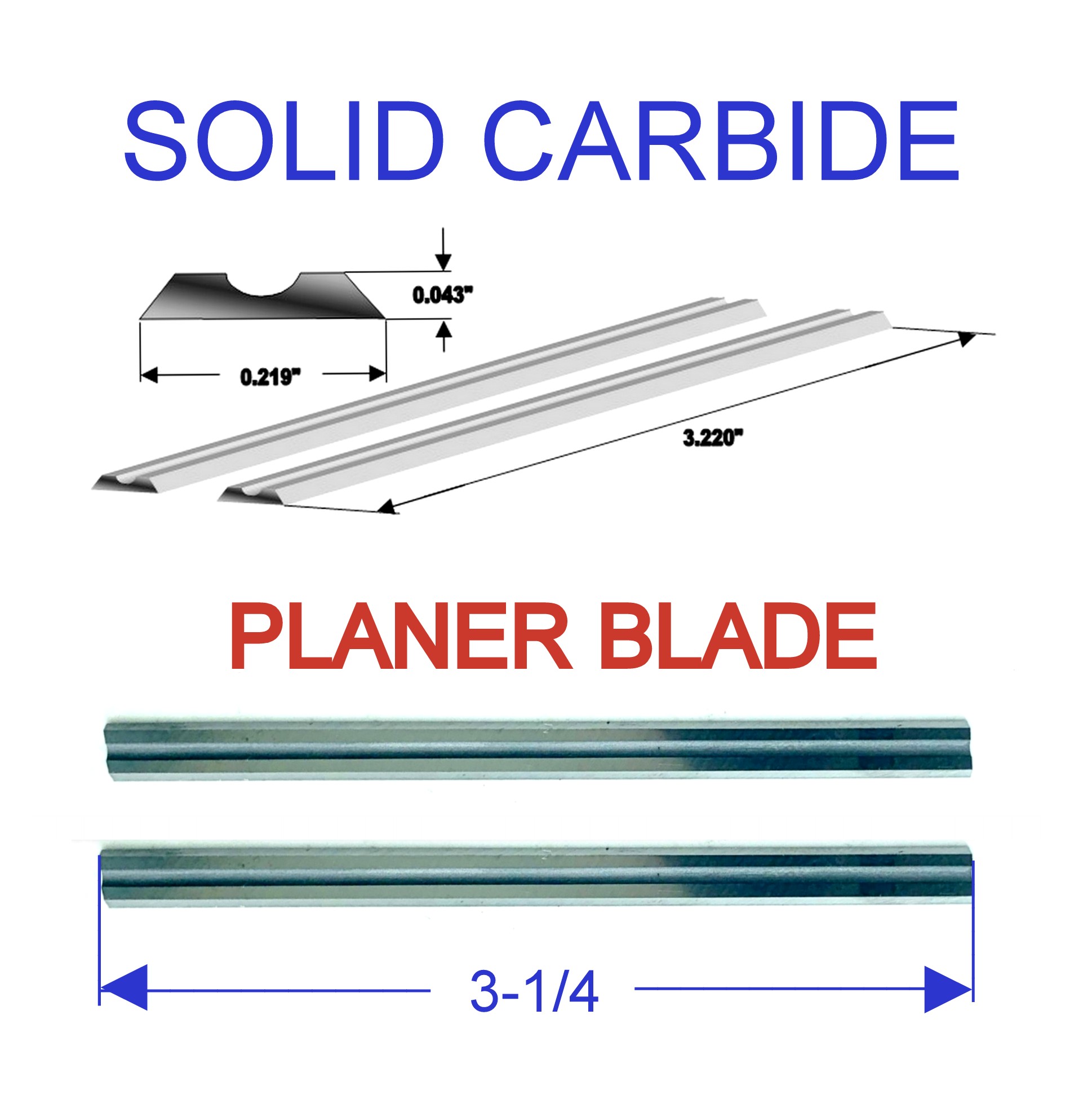 2 pc 3-1/4" Planer Blade (82 mm) 1 pairs Carbide Knife 7426923962431 | eBay