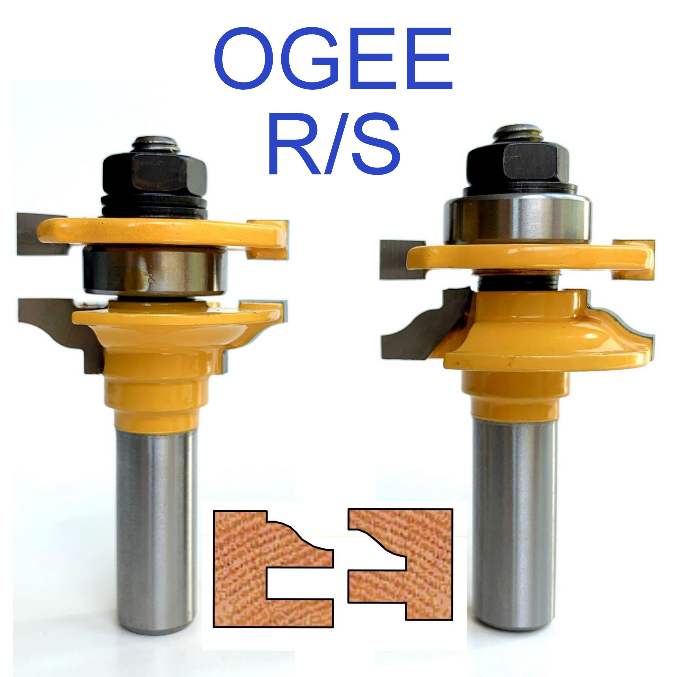 2pc 1/2" Shank Roman Ogee Rail & Stile Router Bit Set sct-888 | eBay