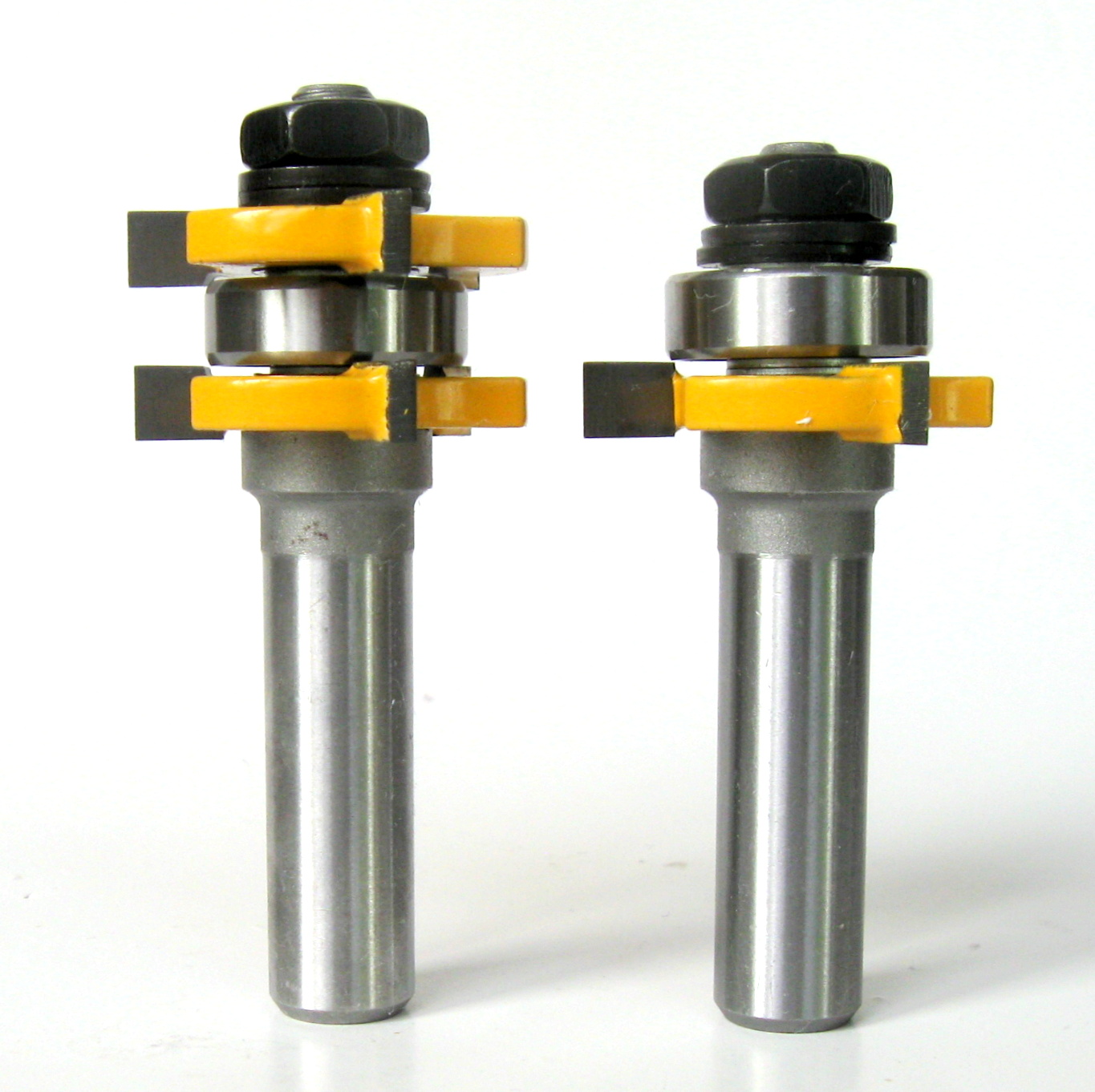 2 pc 1/2" Sh Cutting Depth 1/4" Tongue & Groove Joint Assembly Router ...