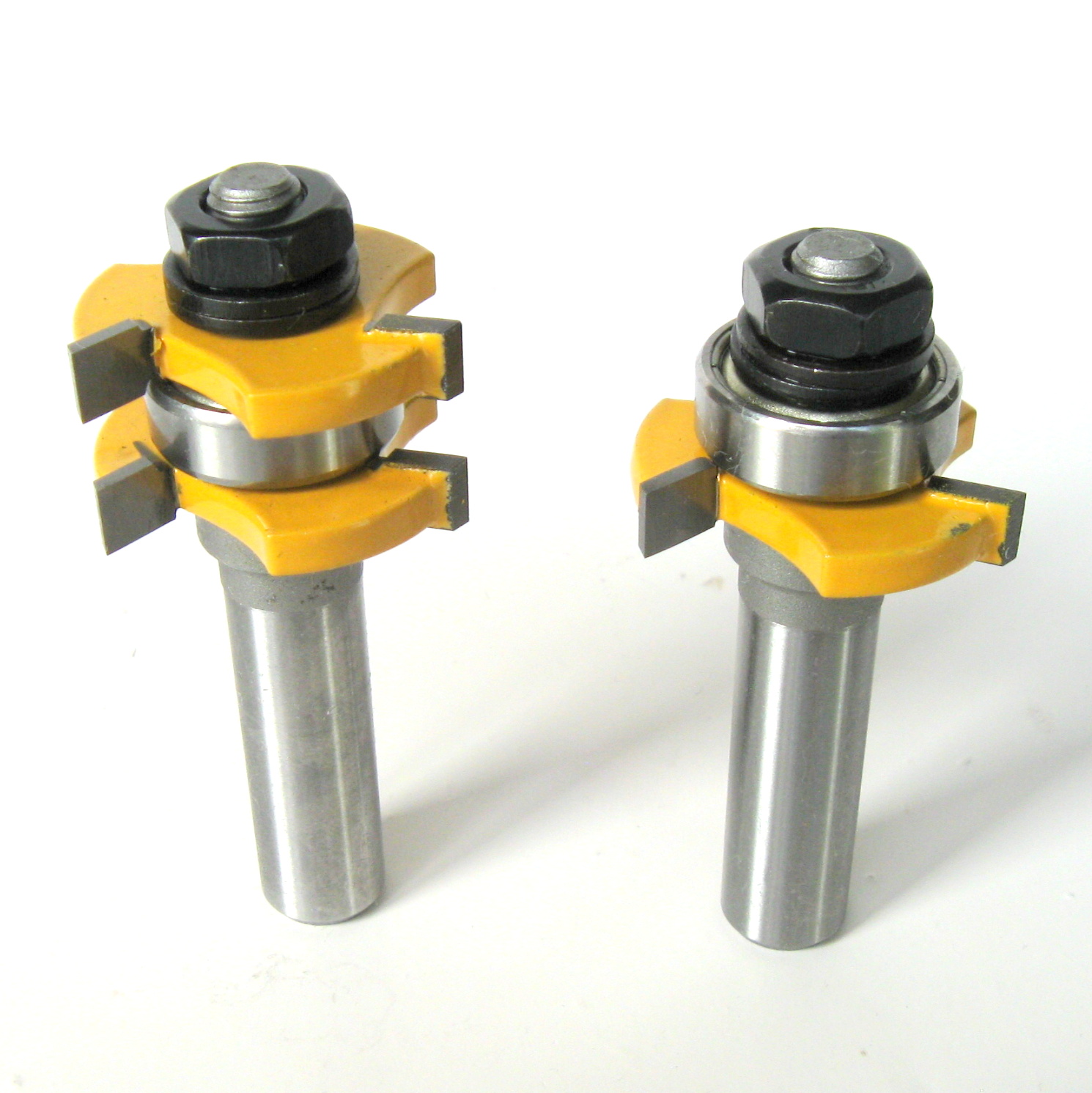 2 pc 1/2" Sh Cutting Depth 1/4" Tongue & Groove Joint Assembly Router ...