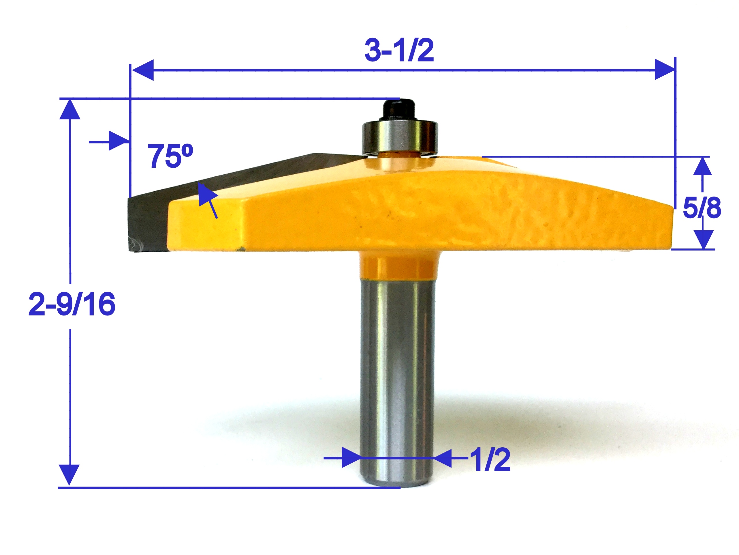 1pc 3-1/2" Dia 15° Straight Raised Panel Router Bit S 7426923962639 | eBay