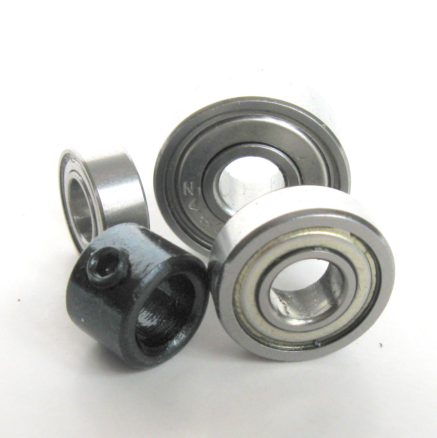 4pc Top Mounted 1/2, 5/8, 3/4 Bearing & Stop Ring for 1/4" SH Router ...