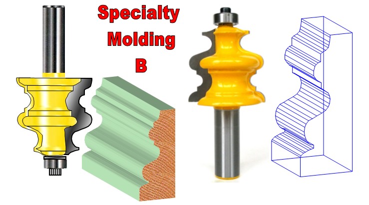 1 PC 1/2" SH Base Architectural Molding B Router Bit S 7426923962080 | eBay