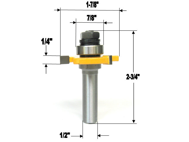 8pc 1/2" Shank Slot ,Assembly 6 cutters & 2 arbors Router Bit Set sct ...