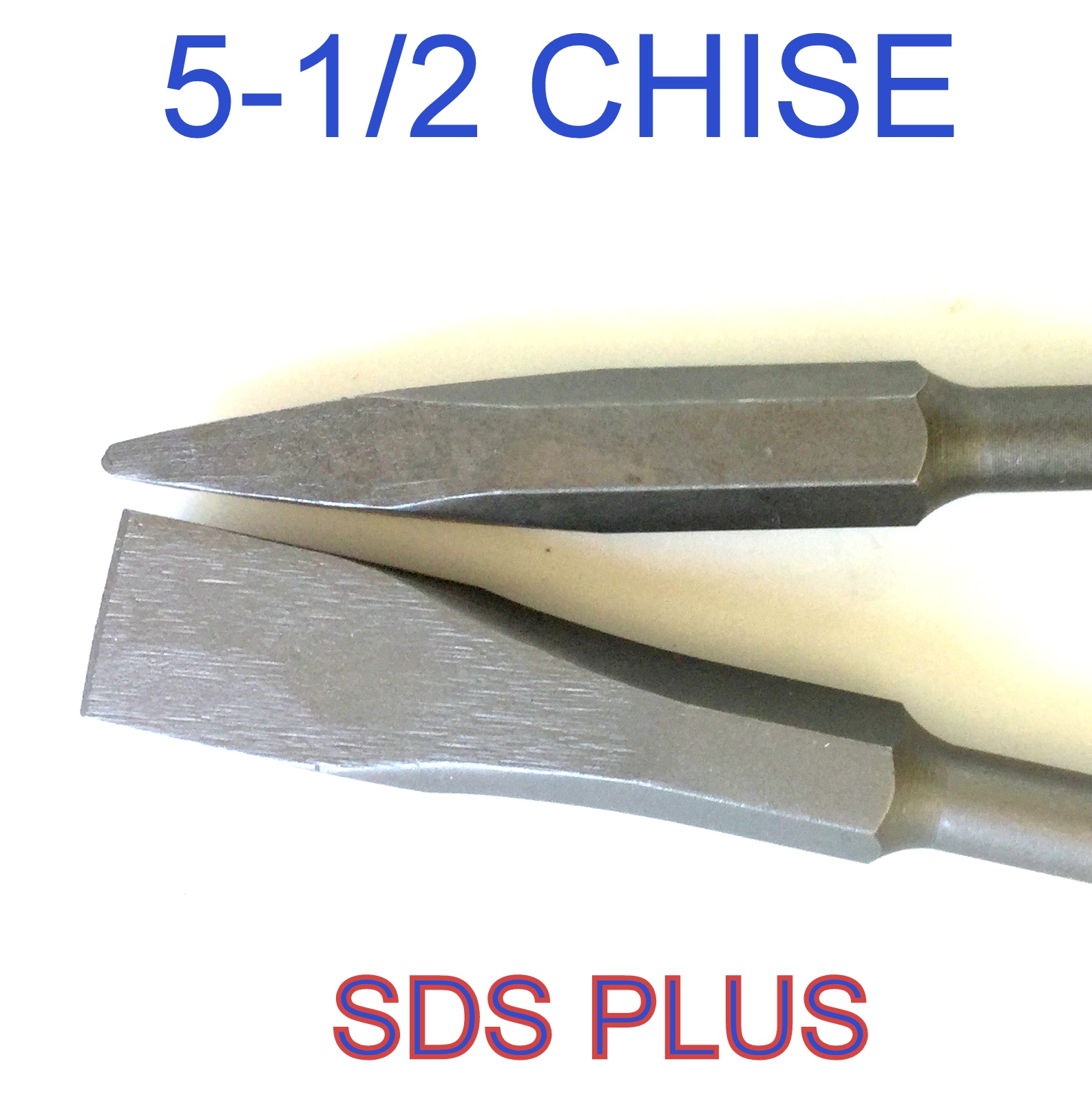 2 pc SDS PLUS flat and Point chisel 5-1/2" long drill bit S ...