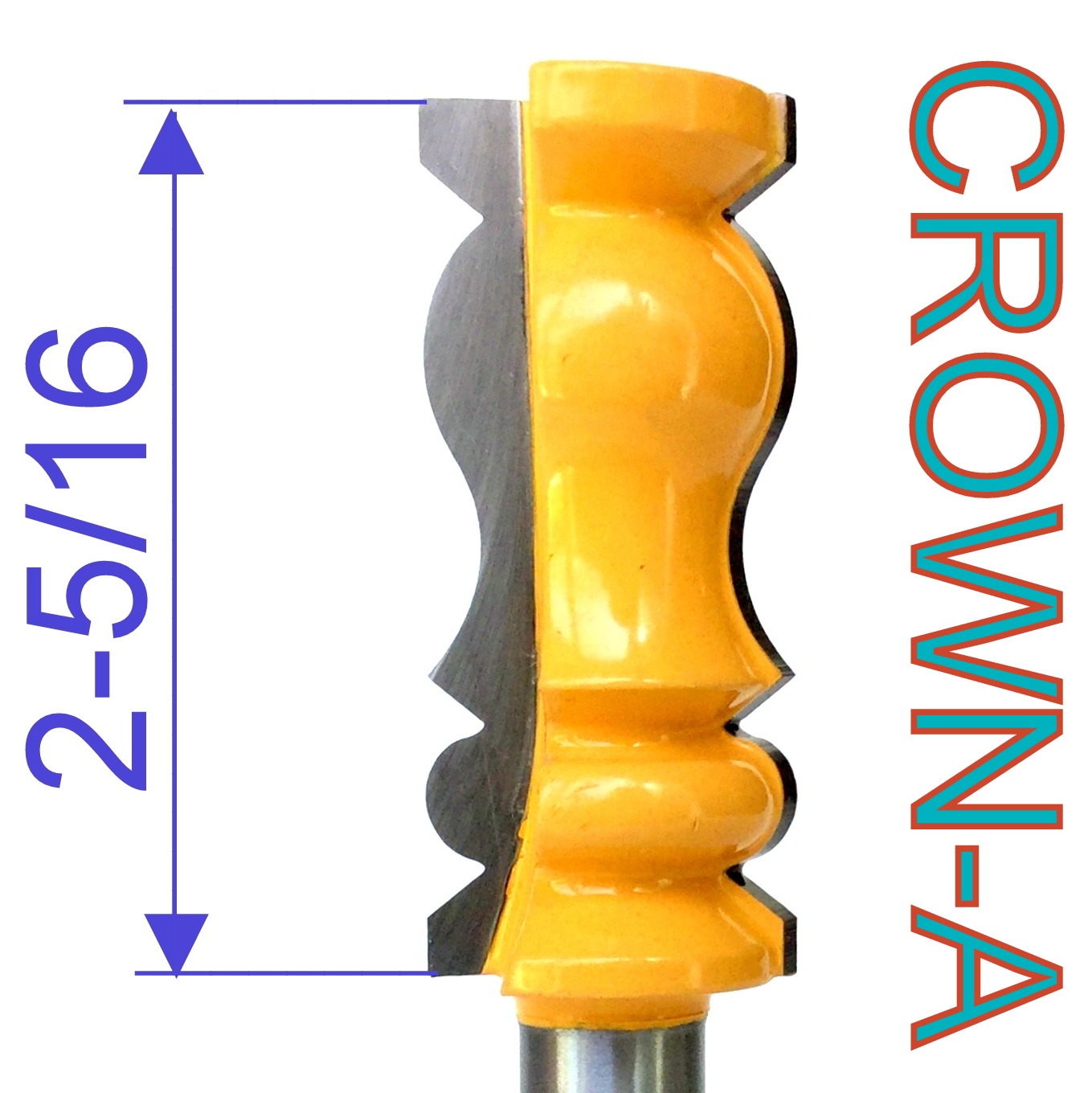 1 PC 1/2" SH 2-5/16" Long Crown Molding A Router Bit S 7426923962363 | eBay