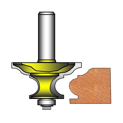 1 pc 1/2 SH 2" Dia. French Provincial Wainscoting Pedestal Router Bit ...